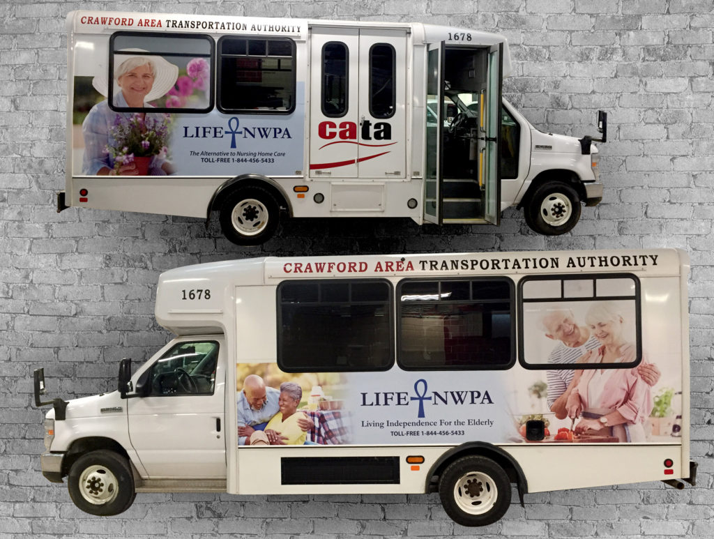 Life NWPA / CATA - bus wrap | Starn Marketing Group